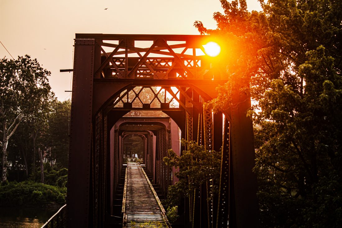 Morning sunrise lines up perfectly with historic bridge | News, Sports ...